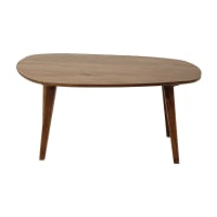 Table basse ronde en bois couleur chêne de 80 cm Philip | Maisons du Monde