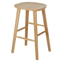 Tabouret mi-haut de bar en tissu - bleu Eleonora | Maisons du Monde