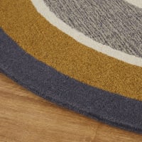 Tappeto rotondo shaggy bianco effetto riccio Ø 160 cm Mouty | Maisons ...