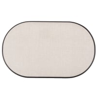 Tappeto ovale taftato con motivi écru e dorati 140x200cm BERNON ...