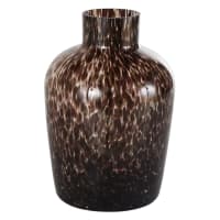 Vase en verre transparent, blanc, vert et marron H9 Eloi | Maisons du Monde