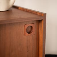 4-türiges Sideboard mit Geometrischen Reliefs,Weiß | Maisons du Monde