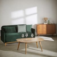 4-türiges Sideboard mit Geometrischen Reliefs,Weiß | Maisons du Monde