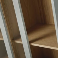 Zapatero con 3 puertas abatibles en pino blanco/gris Toby | Maisons du ...