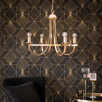 4-armiger Leuchter aus goldfarbenem Metal MONROE | Maisons du Monde