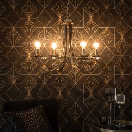 4-armiger Leuchter aus goldfarbenem Metal MONROE | Maisons du Monde