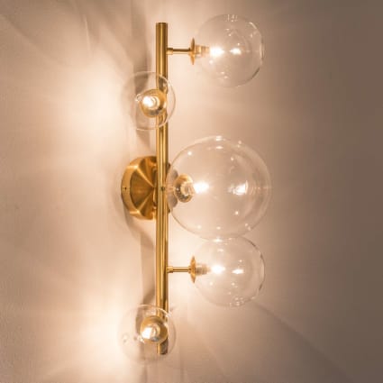 Aplique de globo de vidrio y bronce Atome | Maisons du Monde