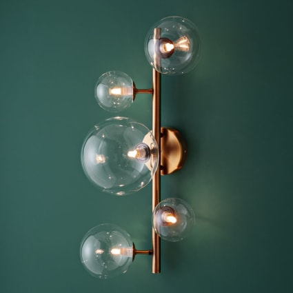 Aplique de globo de vidrio y bronce Atome | Maisons du Monde