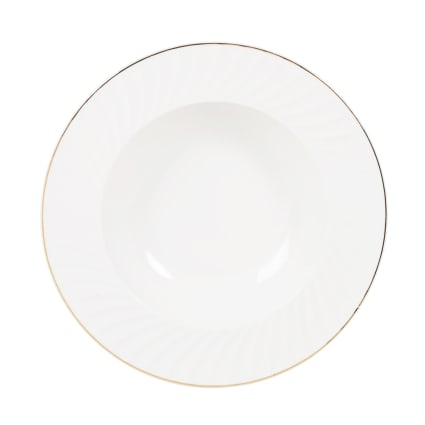Assiettes Blanche Et Doré