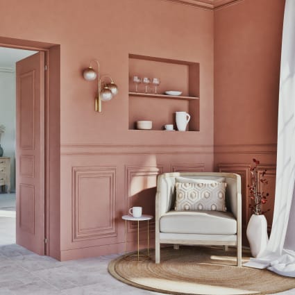 Bout de canapé en marbre et fer forgé doré mat OLGA | Maisons du Monde