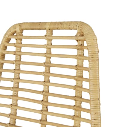 Cadeira em rattan e aço preto Anoki | Maisons du Monde