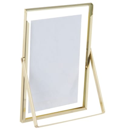 Cadre en verre et métal doré 14x19 cm Manoe | Maisons du Monde