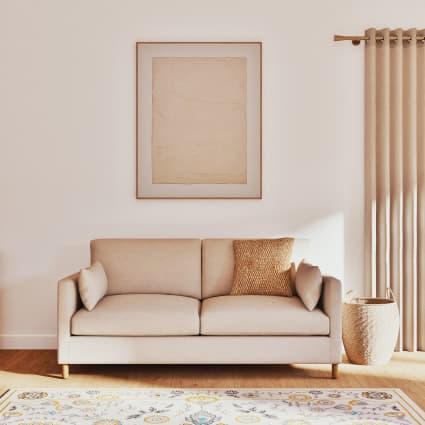 Cesta redonda de fibra con asas | Maisons du Monde