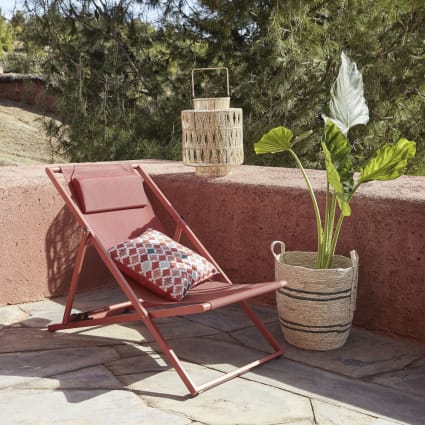 Chilienne en acier et toile plastifiée terracotta Split | Maisons du Monde