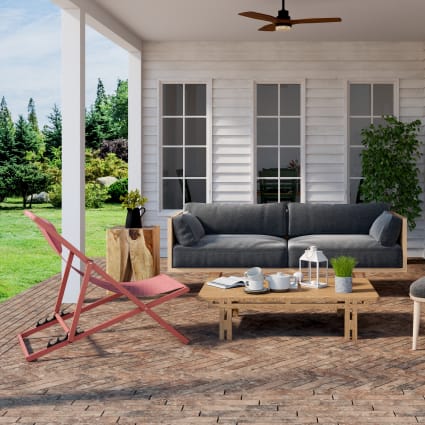Chilienne en acier et toile plastifiée terracotta Split | Maisons du Monde