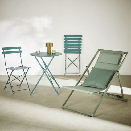 Chilienne en acier et toile plastifiée vert kaki Split | Maisons du Monde