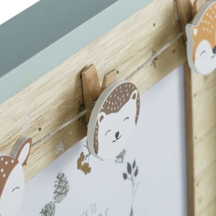 Cornice foto animali verde salvia, beige e arancione 14x9 cm MIMIZAN ...