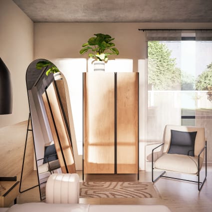 Espejo de pie de cuerpo entero negro 80x200 cm MAXANDRE | Maisons du Monde