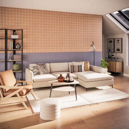 Lámpara de de pie de metal negro con pantalla de vidrio y madera Alt ...