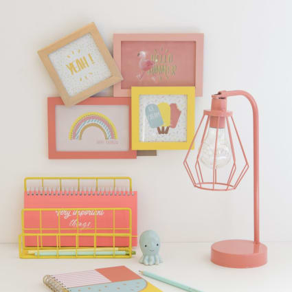 Ledlamp met roze metalen staander LOSY | Maisons du Monde
