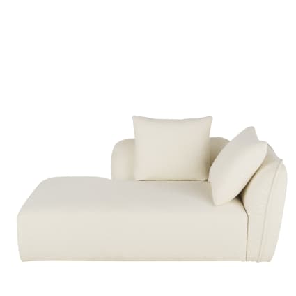 Longchair mit Lehne auf der linken Seite für modulares Sofa mit Bezug ...