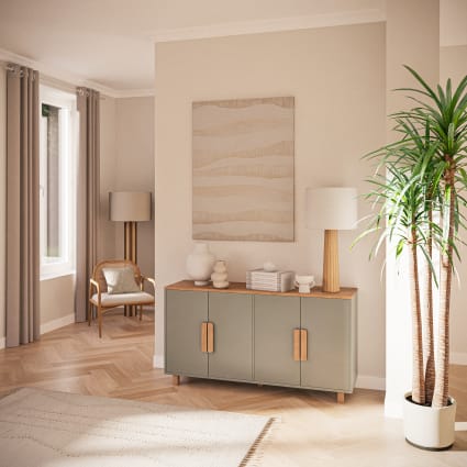 Madia a 4 ante verde 150 cm Oliver | Maisons du Monde