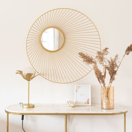 Marco de fotos blanco y dorado 15x20 cm REBECCA | Maisons du Monde