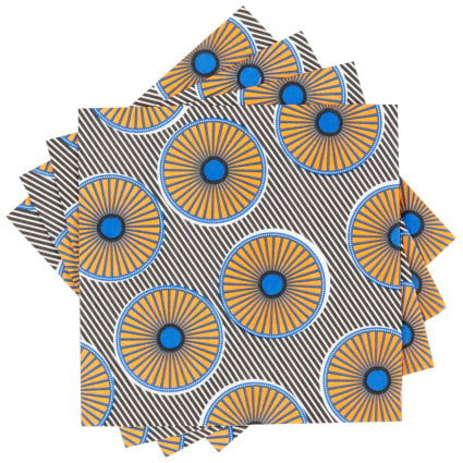 Papieren servetten met zwarte, oranje en blauwe grafische motieven (x20 ...