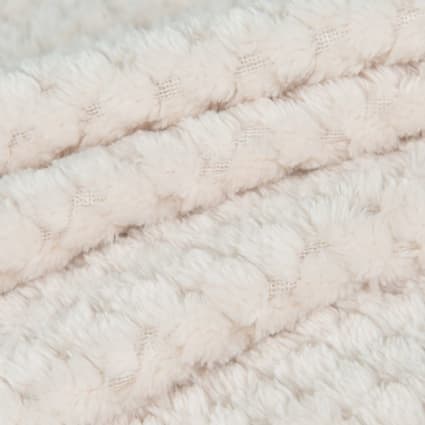 Plaid polaire texturé crème 150x230 HIDA | Maisons du Monde