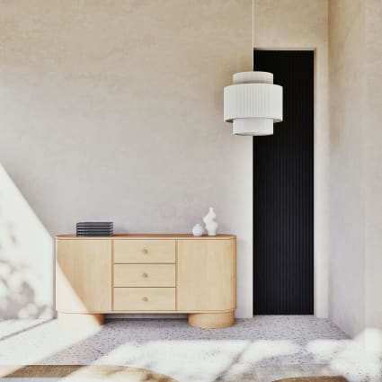 Sideboard aus hellem Holz mit 3 Türen, 160 cm Polari | Maisons du Monde