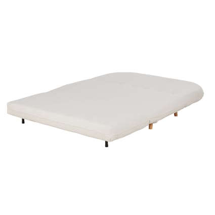 Sofá cama de 2 plazas pequeño de tela rizada crudo Ponio | Maisons du Monde