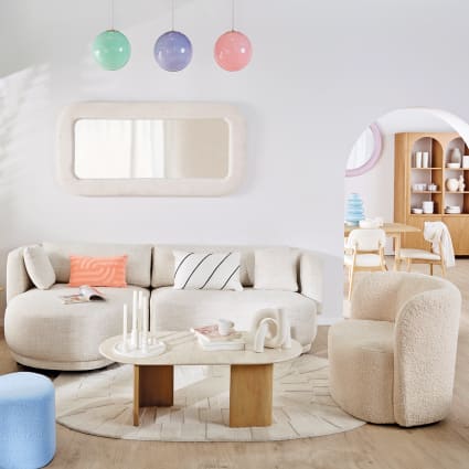 Sofá cheslong izquierdo de 3/4 plazas beige Modjo | Maisons du Monde