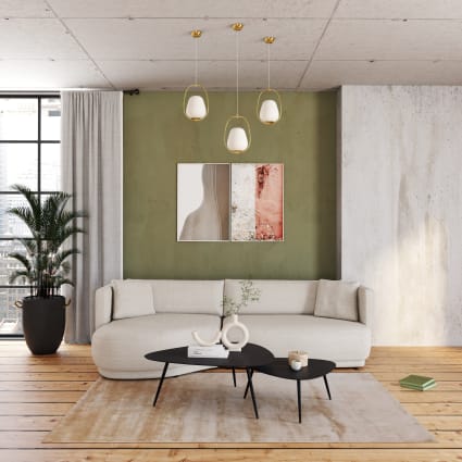 Sofá cheslong izquierdo de 3/4 plazas beige Modjo | Maisons du Monde