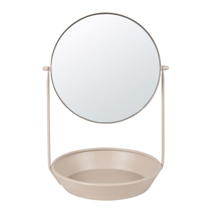 Specchio da tavolo con base in metallo beige 18x25 cm Rosalie | Maisons ...