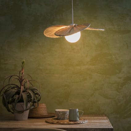 Suspension feuilles en fibre de palmier | Maisons du Monde