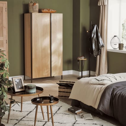 Tables gigognes rondes en métal noir et doré (x2) Avril | Maisons du Monde
