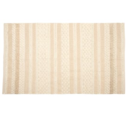 Tapis tissé en coton recyclé style ethnique 140X200 BLIDA | Maisons du ...
