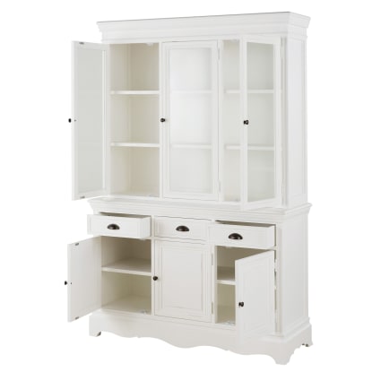 Vaisselier 3 portes blanc L123 Joséphine | Maisons du Monde