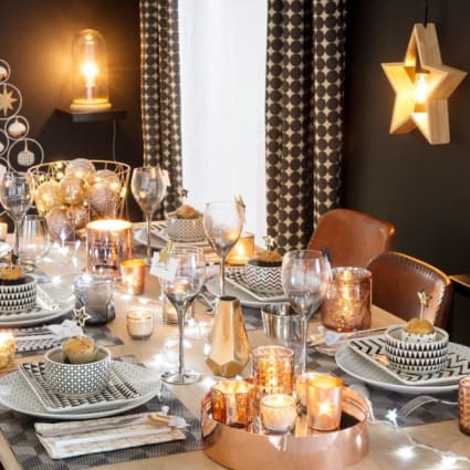Vaso ancho de vidrio gris Cassiopea | Maisons du Monde