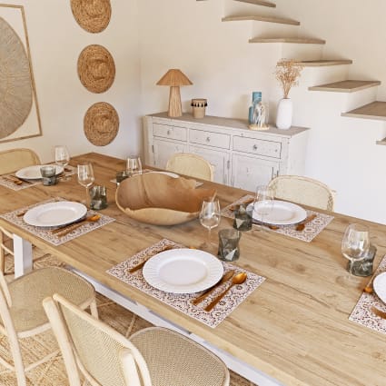 Vaso ancho de vidrio gris Cassiopea | Maisons du Monde