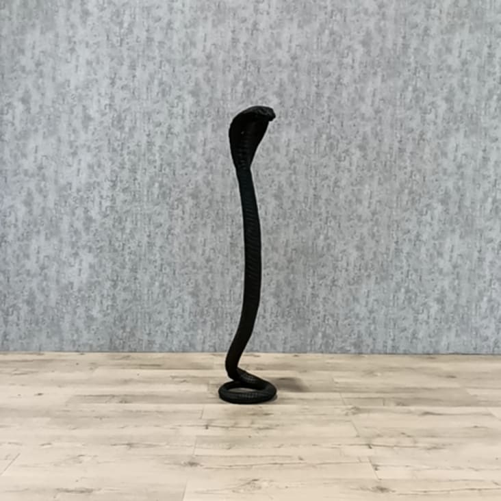 Seconde chance - Statue cobra en résine noire H149 SPINA - Bon état ...