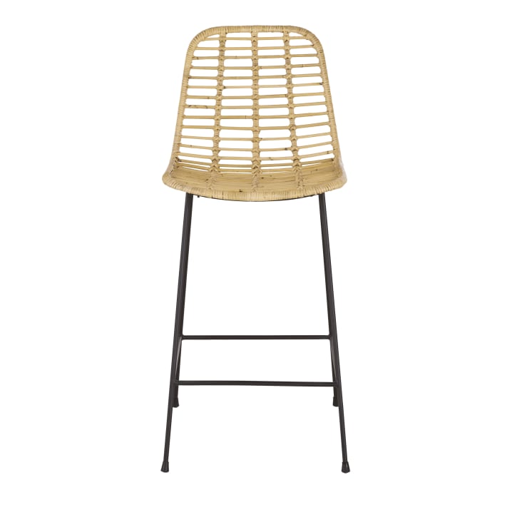 2er Set Barhocker aus Rattan und Stahl Anoki | Maisons du Monde