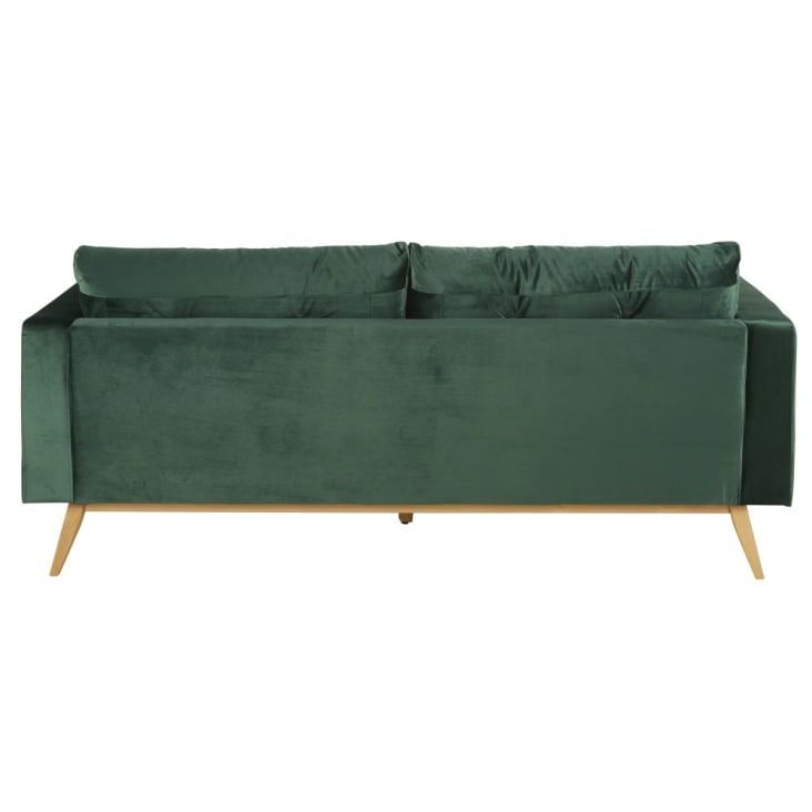 3/4-Sitzer-Sofa im skandinavischen Stil mit Samtbezug, grün Brooke ...