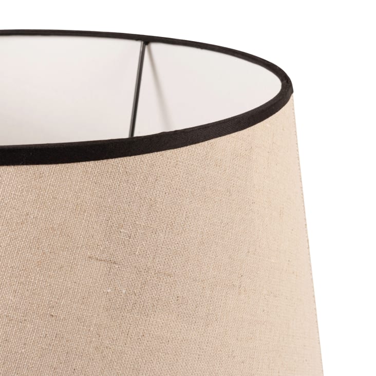 Abat-jour beige et liseré noir Canabassas | Maisons du Monde