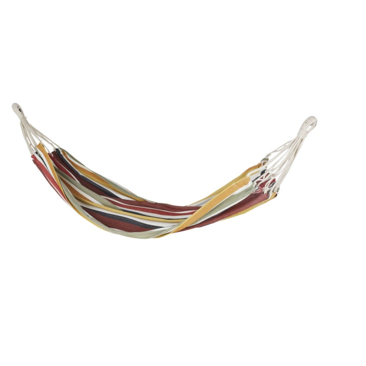 Amaca intessuta in cotone riciclato a righe multicolore 100x200 cm ...