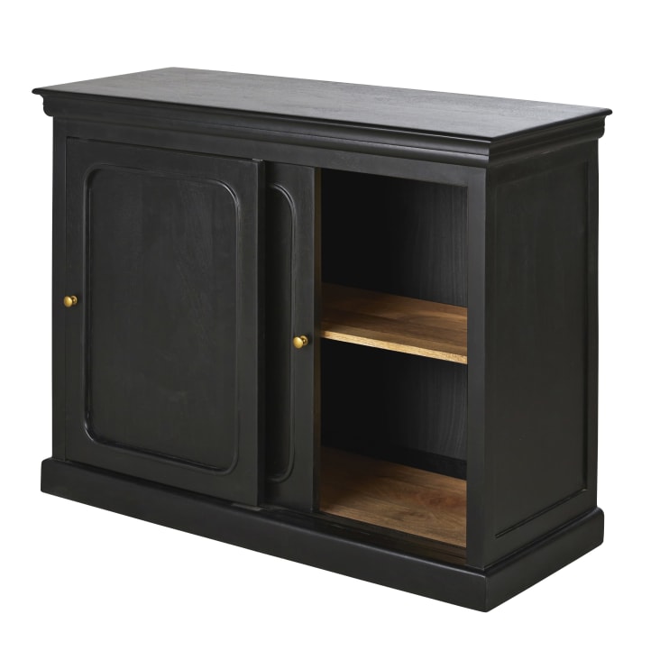 Anrichte mit 2 Schiebetüren, schwarz Vienna | Maisons du Monde