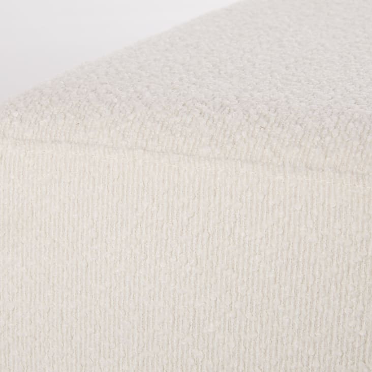 Bank van witte stof en zwart metaal Baudouin | Maisons du Monde