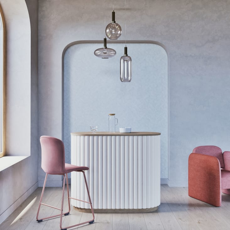 Bar bicolore avec rondins blancs Caldera | Maisons du Monde