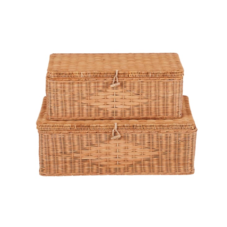 Baús entrançados em rattan (x2) HORTENSE | Maisons du Monde