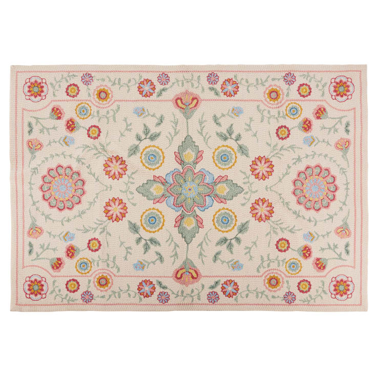 Beige buitenkleed met veelkleurige patronen 160x230 Helie | Maisons du ...